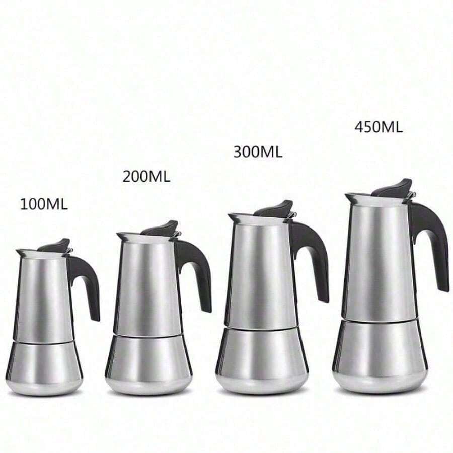 Stainless Steel Moka Coffee Pot Stovetop Espresso Maker Moka Latte ...