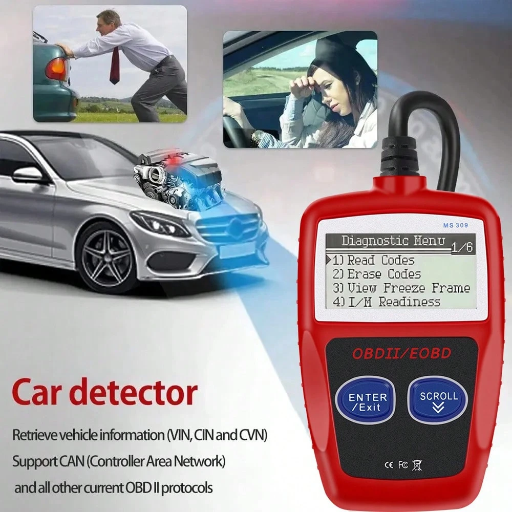 Outil de diagnostic automobile 16 broches OBD 2, lecteur de codes d ...