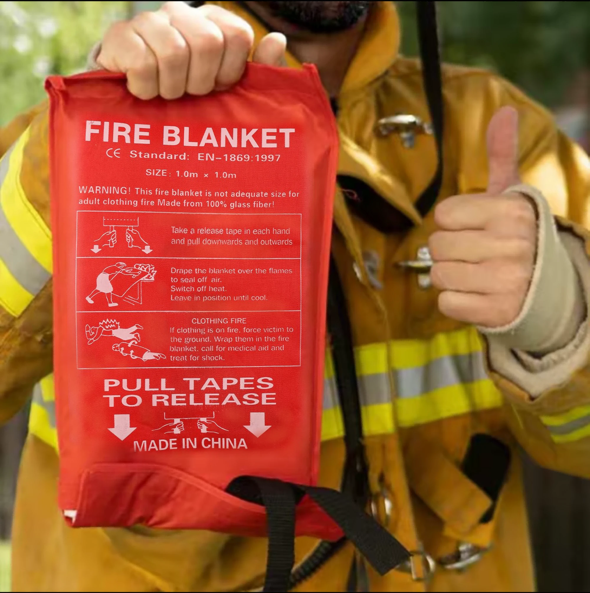 Fiberglass Emergency Fire Blanket, Also Known As Emergency Fire Blanket ...