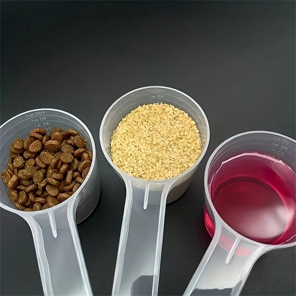 2-Piece Transparent Pet Feeding Spoons, Plastic Dog Food Cat Food ...