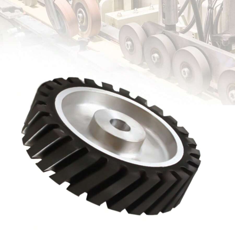 YUNRUX 200mm Rubber Wheel Contact Wheel Roller Wheel Tooth Surface ...