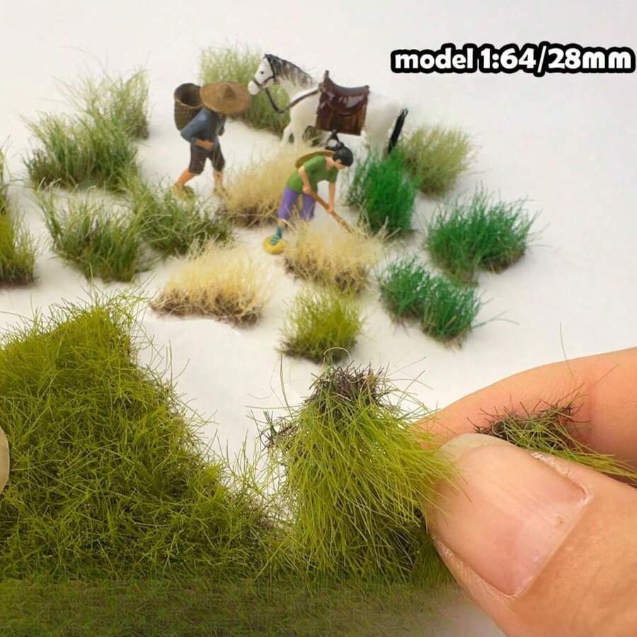 A Pack Of Hand Tear-Able Simulation Grass, Miniature Static Grass ...