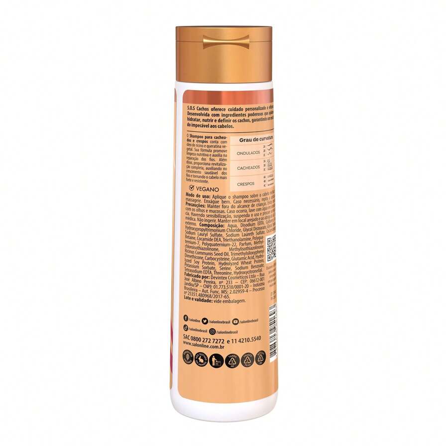 Salon Line Shampoo SOS Cachos Rícino e Queratina Salon Line 300ml ...