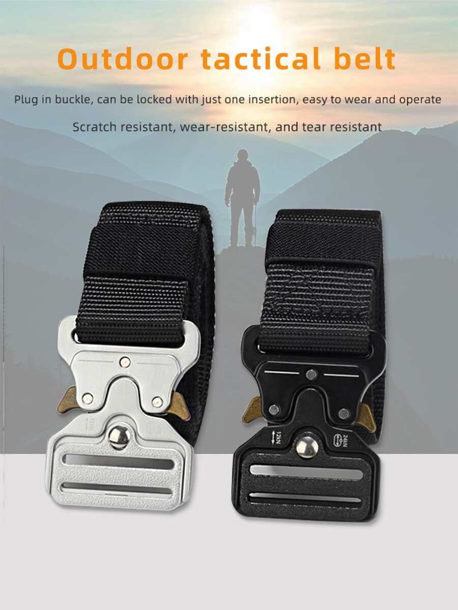 1pc Men's Tactical Canvas Belt, Sturdy & Durable, Suitable For Casual ...