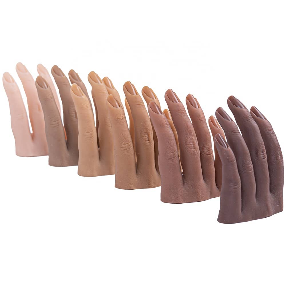 Silicone Hand Model Nail Art Practice Display Teaching Model 3D Adult ...