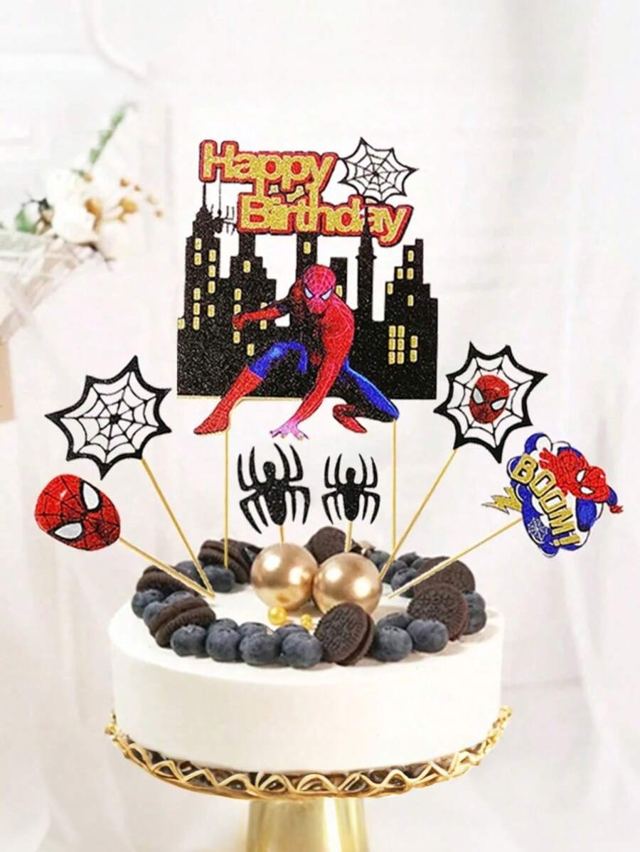 Disney Disney Disney Spider-Man Cake Decorations,Spider Web Birthday ...