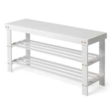 SYMCAVE 3-Tier Seamless Top Bamboo Shoe Rack | SHEIN USA
