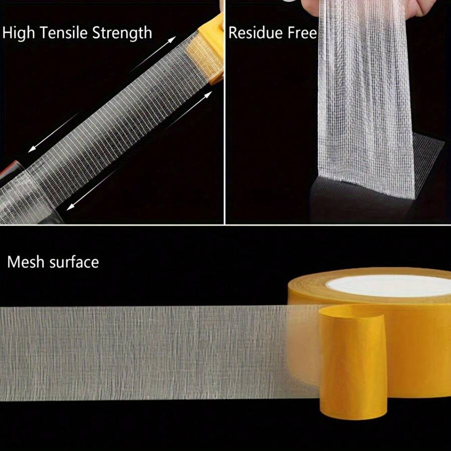 10m Strong Fixation Double Sided Tape Heavy Duty Translucent Mesh ...