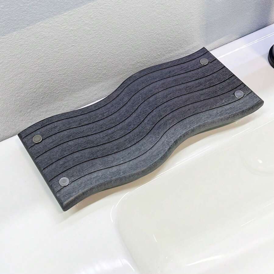 Wave-Shaped Silica Gel Waterproof Desk Mat With 4 Cylinder Screws ...
