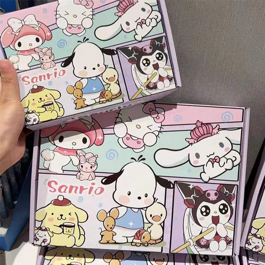 Sanrio 1pc Paper Sanrio Cartoon Characters Print Gift & Dessert ...