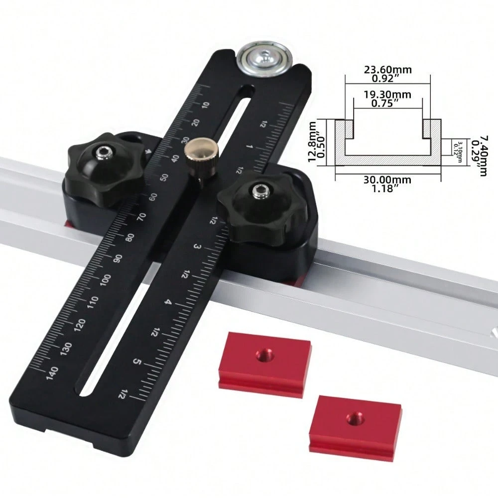Black Limiting Stop Block, Durable Thin Slicing Fixture For Table Saw ...