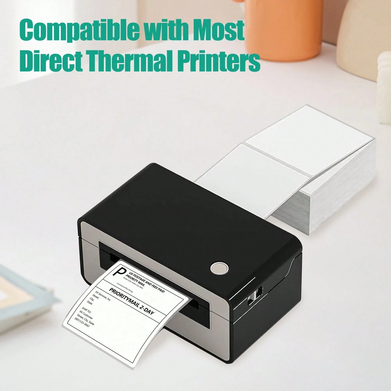 5000 Label Printing Papers, 100 * 100 Direct Thermal Transport Labels ...