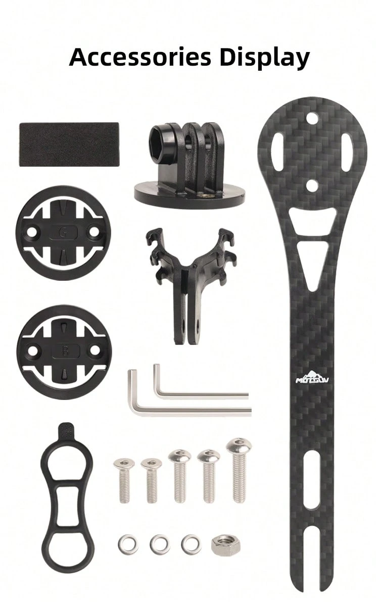 MOTSUV Carbon Fiber Road Bike Computer Mount Holder, Integrated Bicycle ...