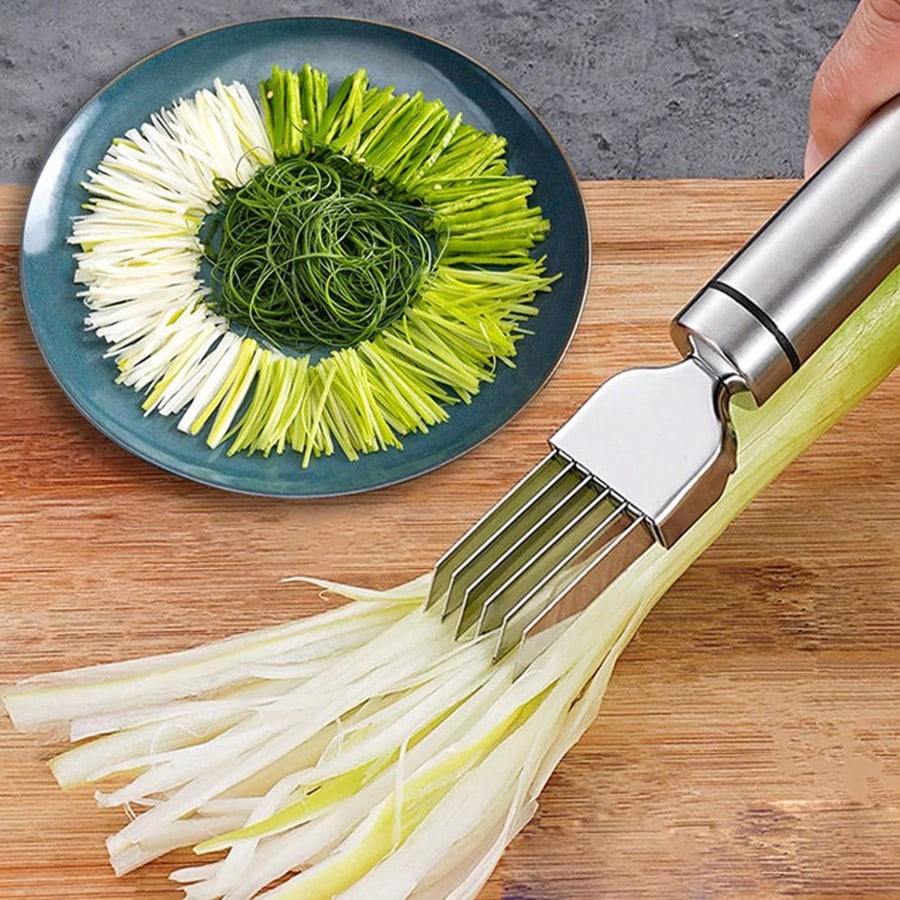 1pc New Stainless Steel Scallion Slicer, Kitchen Planer, Scallion ...