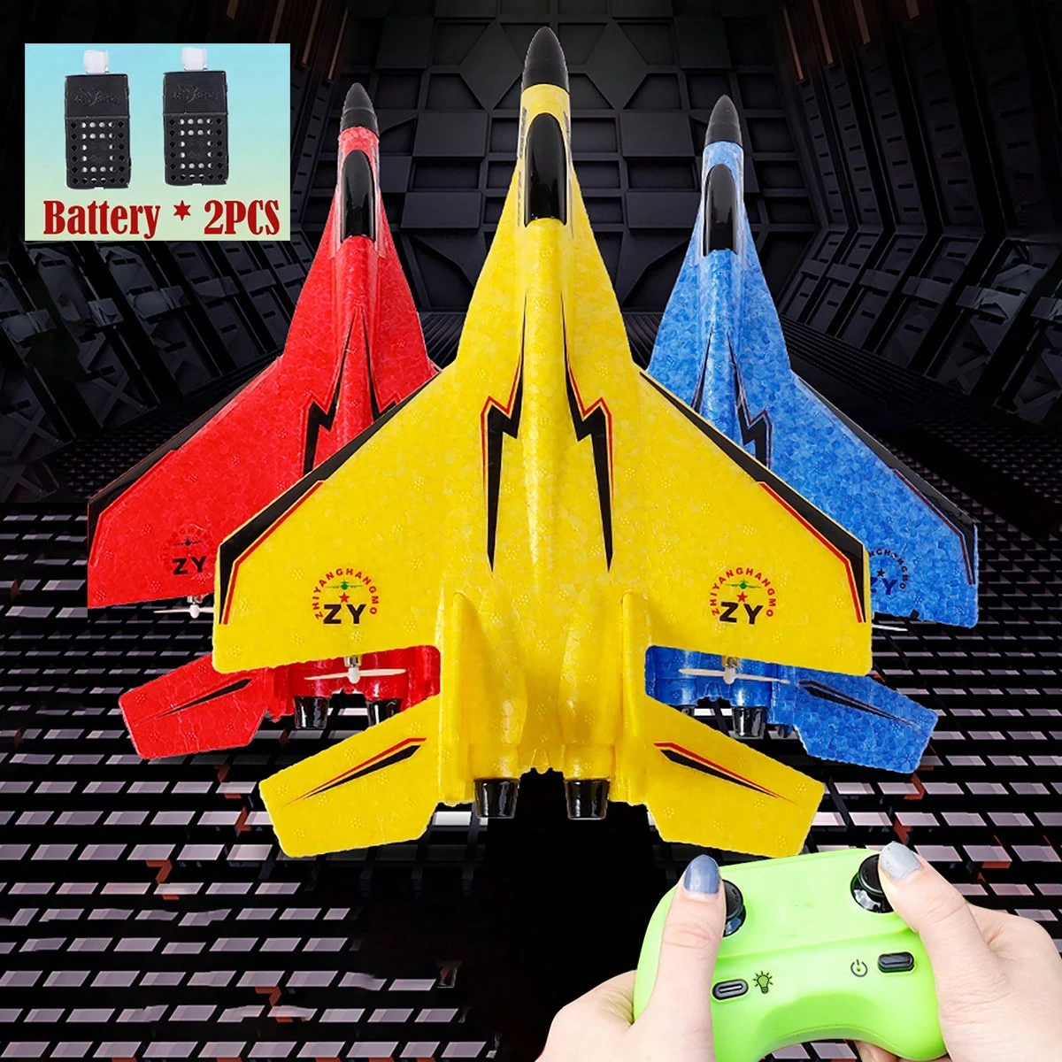 Avion en mousse RC avec 2 piles, avion télécommandé 2,4 G, planeur de ...