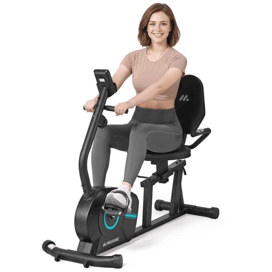 Maxkare Recumbent Exercise Bike With Arm Workout For Indoor, 8 Levels ...