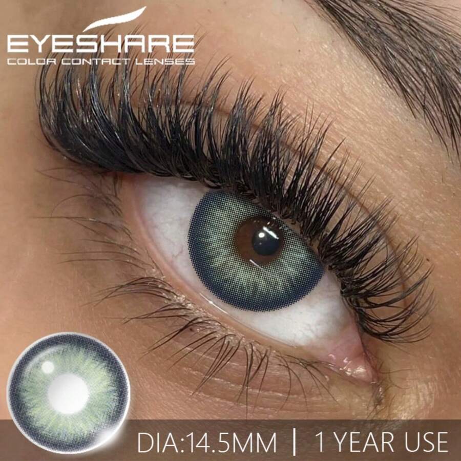 Eyeshare 1pair Natural Brown Lenses Color Contacts For Eyes Gray Pupils ...