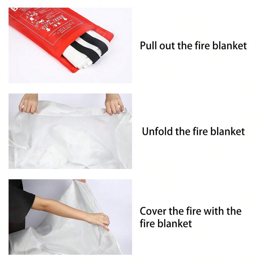 Manta ignífuga de emergencia para el hogar y la cocina - 1 paquete ...