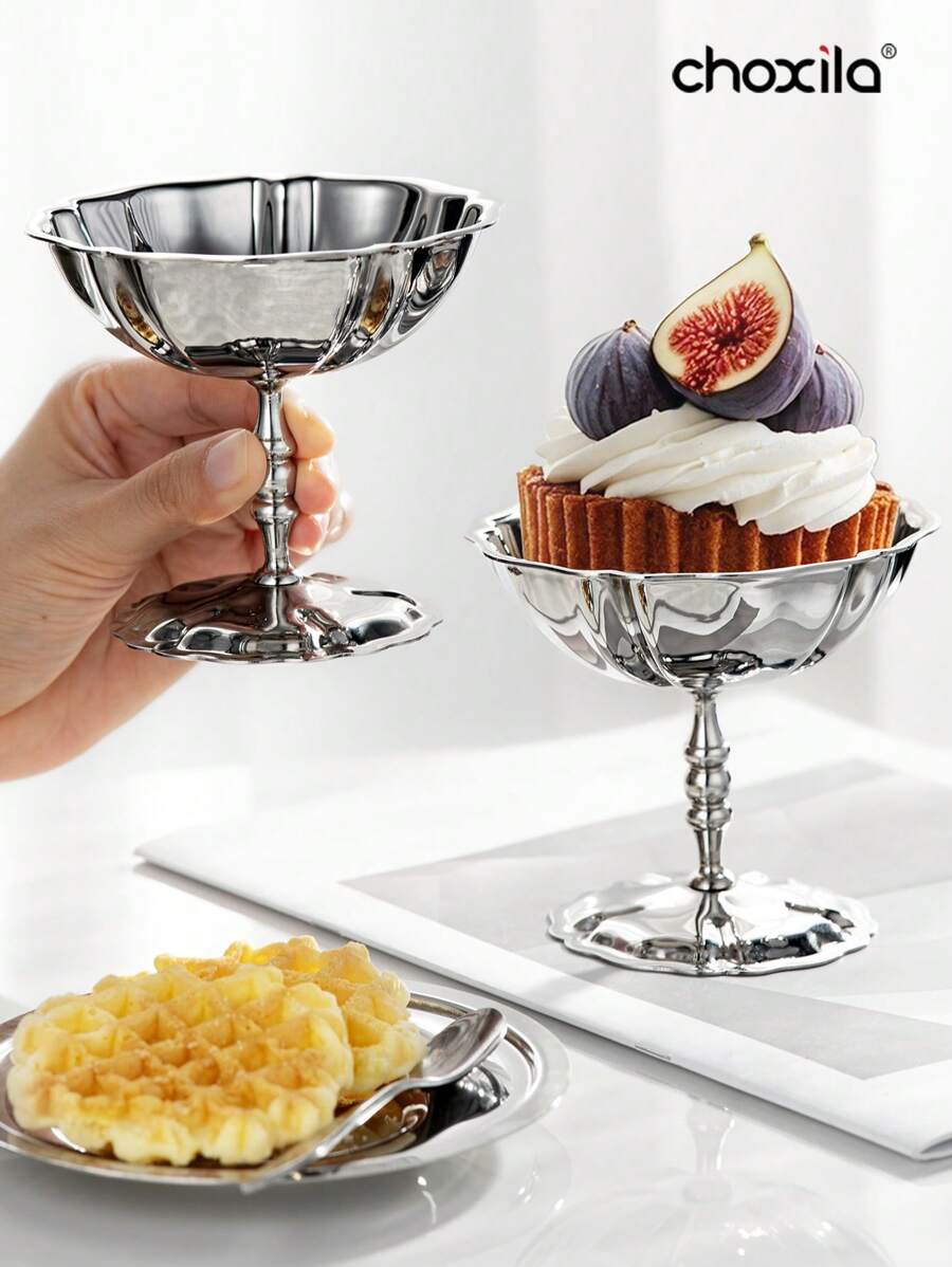 choxila 1pc Stainless Steel Dessert Cup, Ice Cream Cup, Dessert Bowl ...