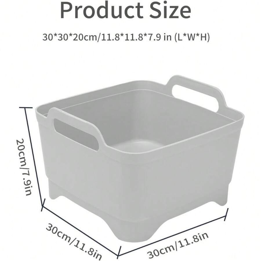 Washing Up Bowl With Sink Plug Strainer, Sink Strainer, Square Washing ...