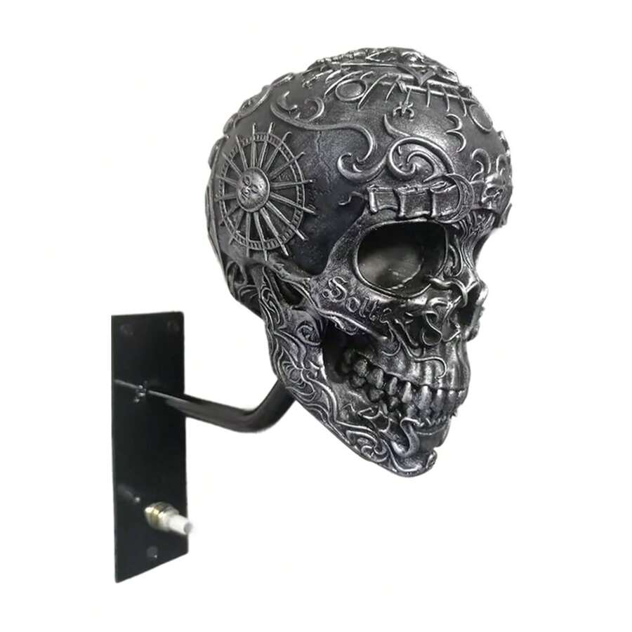 Motorcycle Helmet Skull Holder,Helmet Storage Rack Wall Mount Hat Rack ...