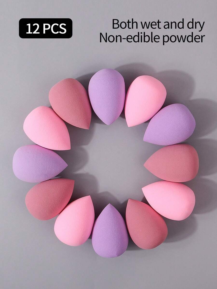 12pcs/Set Professional Makeup Sponge Blenders, Large Teardrop Shape ...
