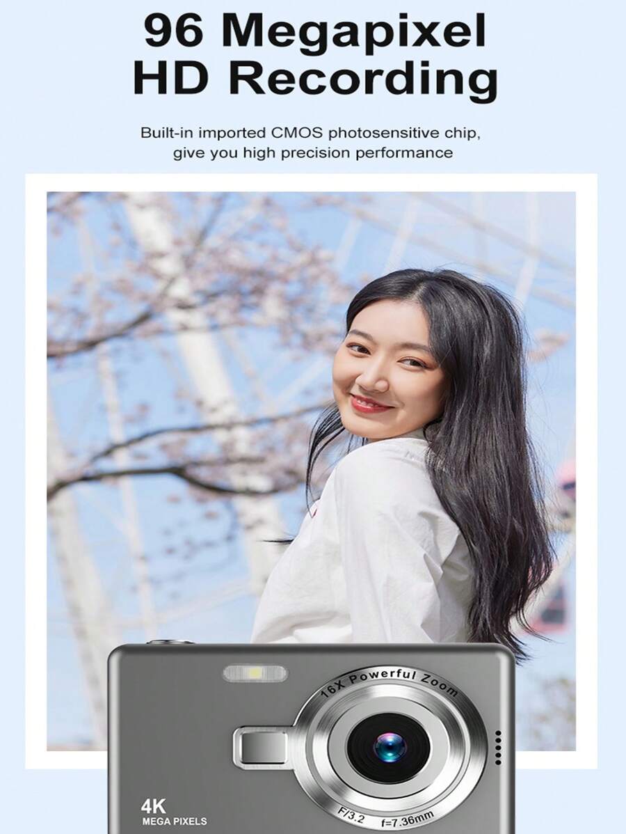 Mini HD Camera, 16X Zoom, Portable Card Camera For Photo & Video ...