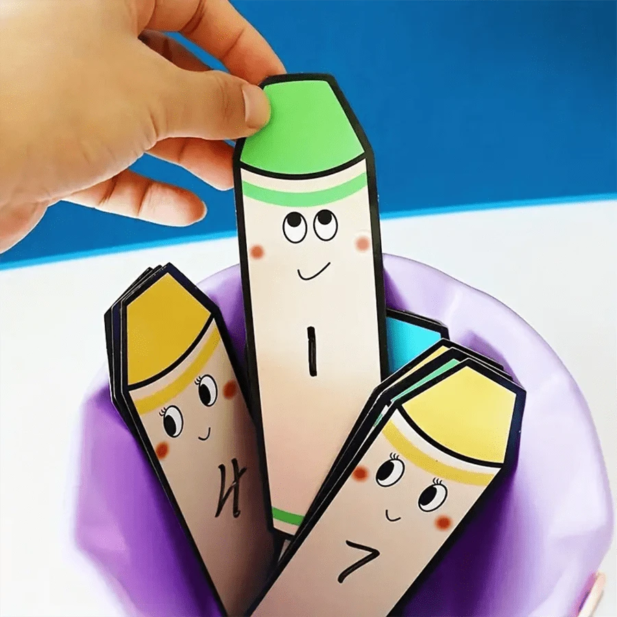 10 piezas de tarjetas de dibujo borrables, lápices de colores múltiples ...