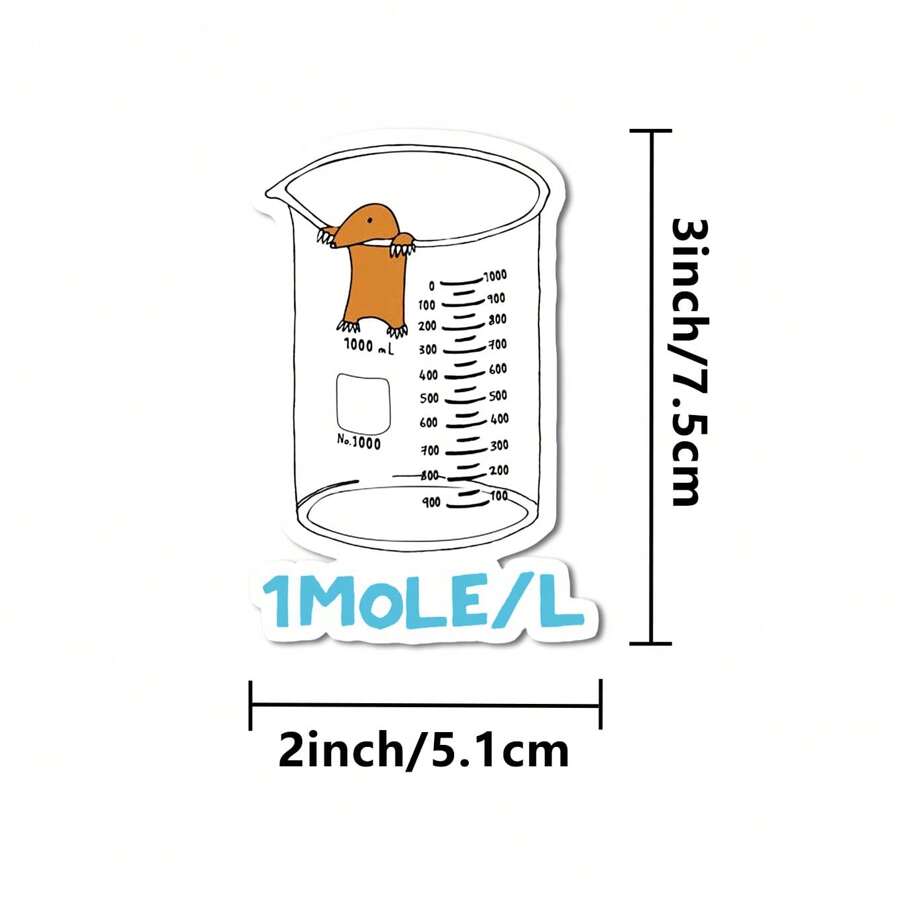 1/2/5pcs Chemistry 1 Mole Per Litre For Mole Or Avogadro's Day Vinyl ...