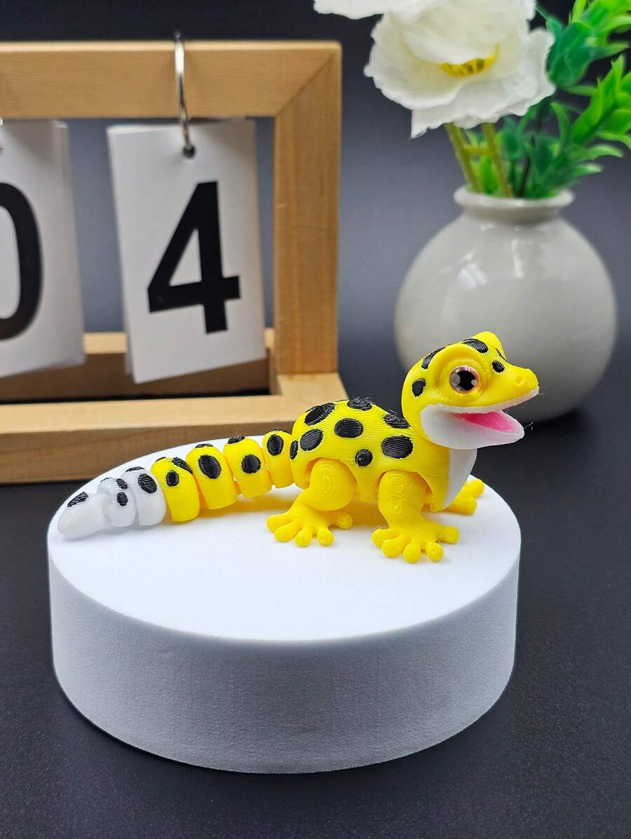 3D Printed Movable Spotted Gecko Model, Stress Relief Activity Doll ...