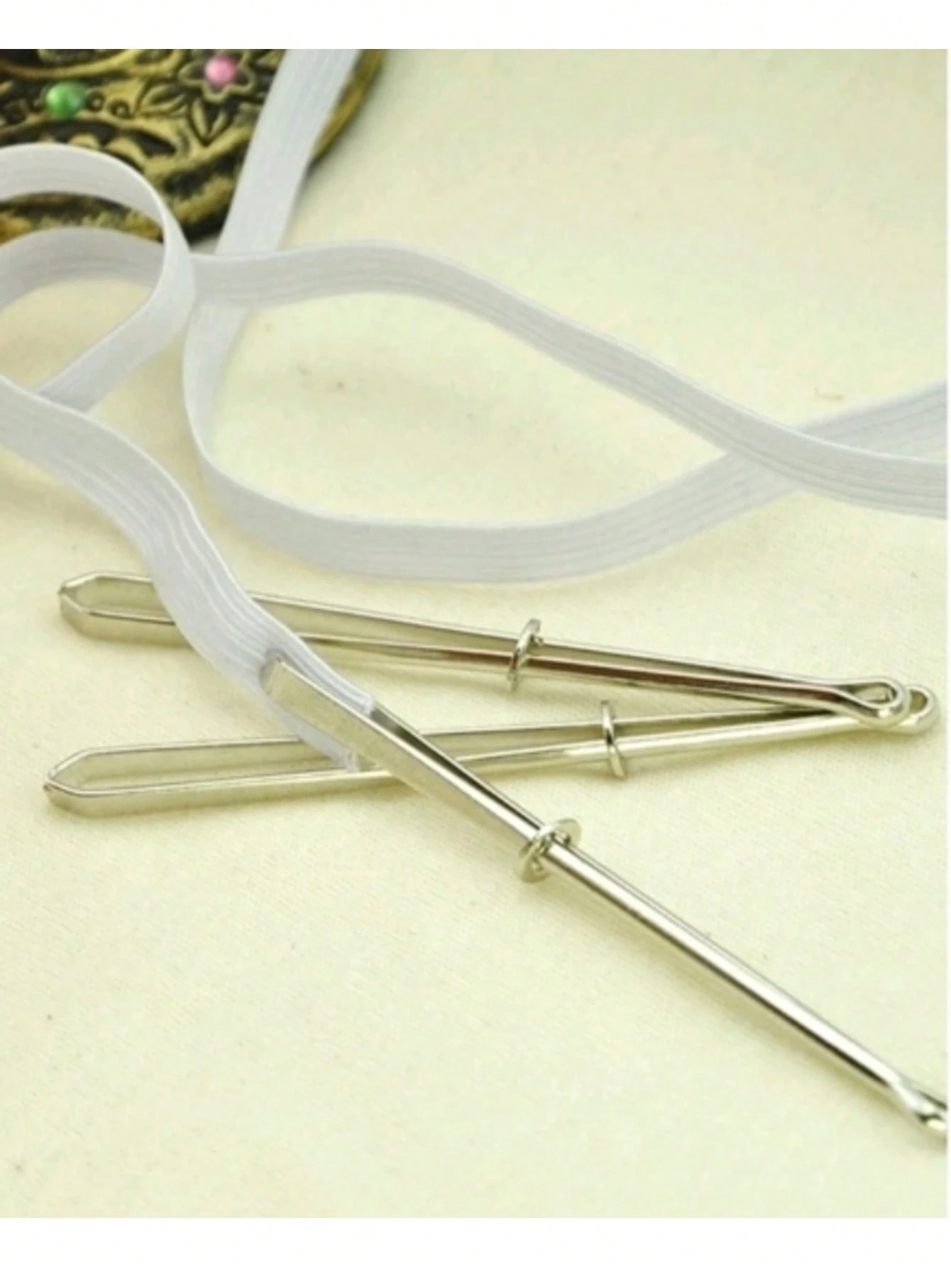 2pcs Elastic Threader Tool Set Cord Threader Clip Drawstring
