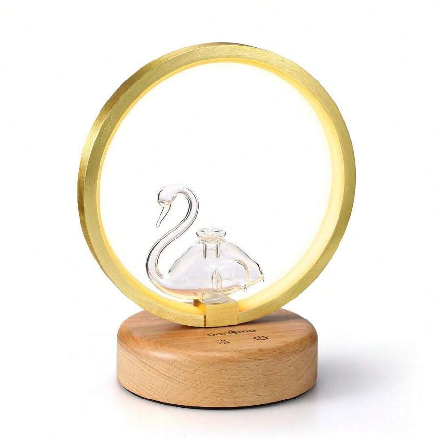 Waterless Swan Handmade Glass And Wood Essential Oil Diffuser, Portable ...