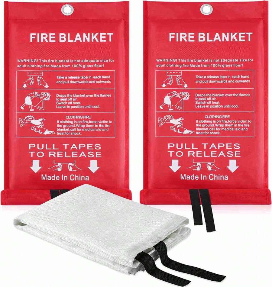 Fiberglass Emergency Fire Blanket, Also Known As Emergency Fire Blanket ...