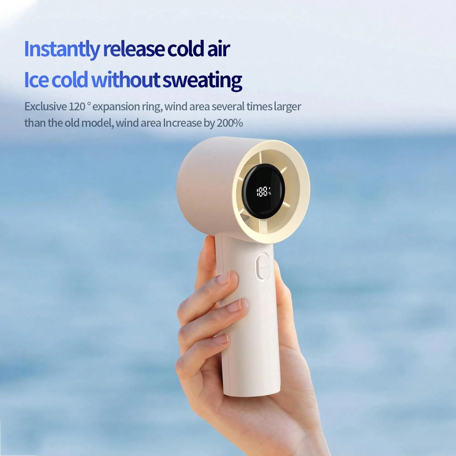 High-Speed Cooling Fan 100 Speeds Adjustable Portable Turbo Violent ...