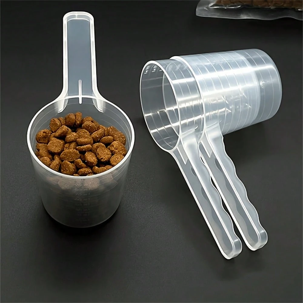 2-Piece Transparent Pet Feeding Spoons, Plastic Dog Food Cat Food ...