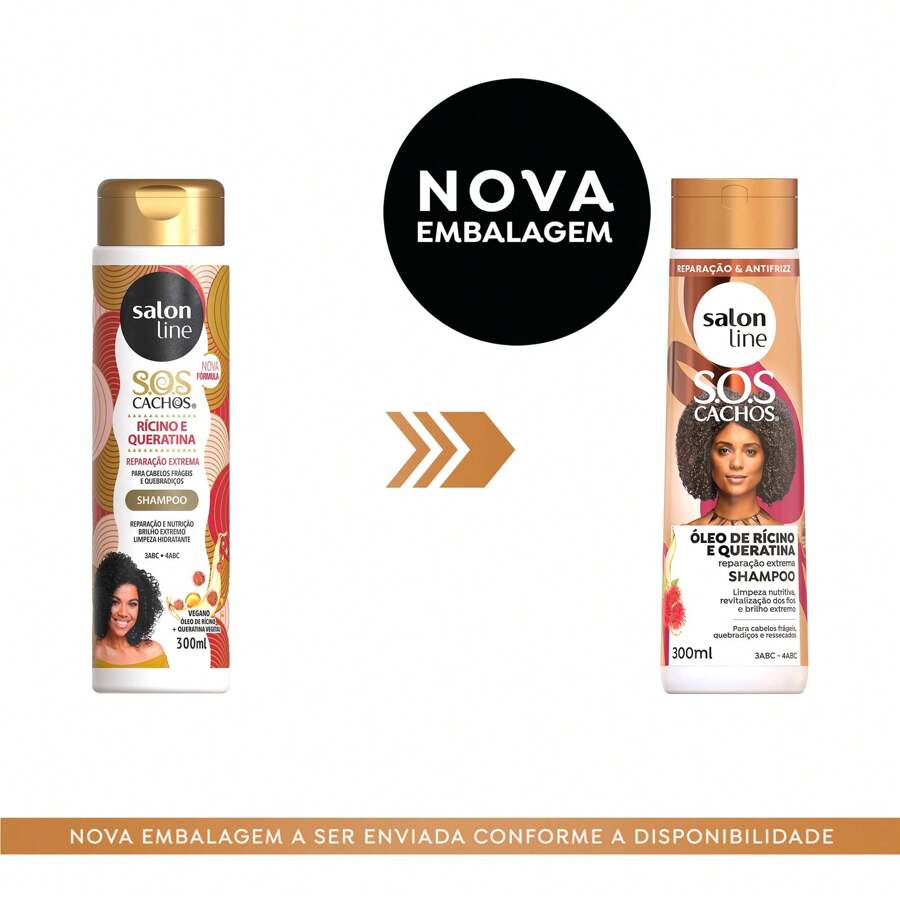 Salon Line Salon Line SOS Curls Shampoo With Castor Oil And Keratin ...