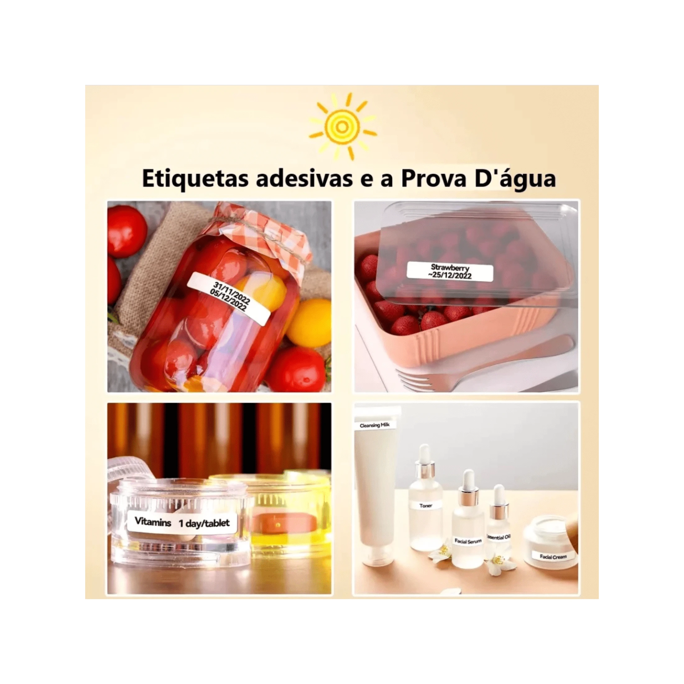 Mini Impressora Etiquetadora Térmica Portatil corte de etiqueta fácil ...