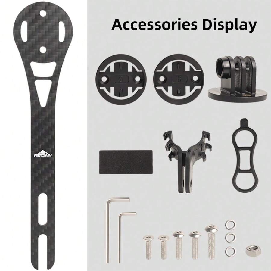 MOTSUV Carbon Fiber Road Bike Computer Mount Holder, Integrated Bicycle ...