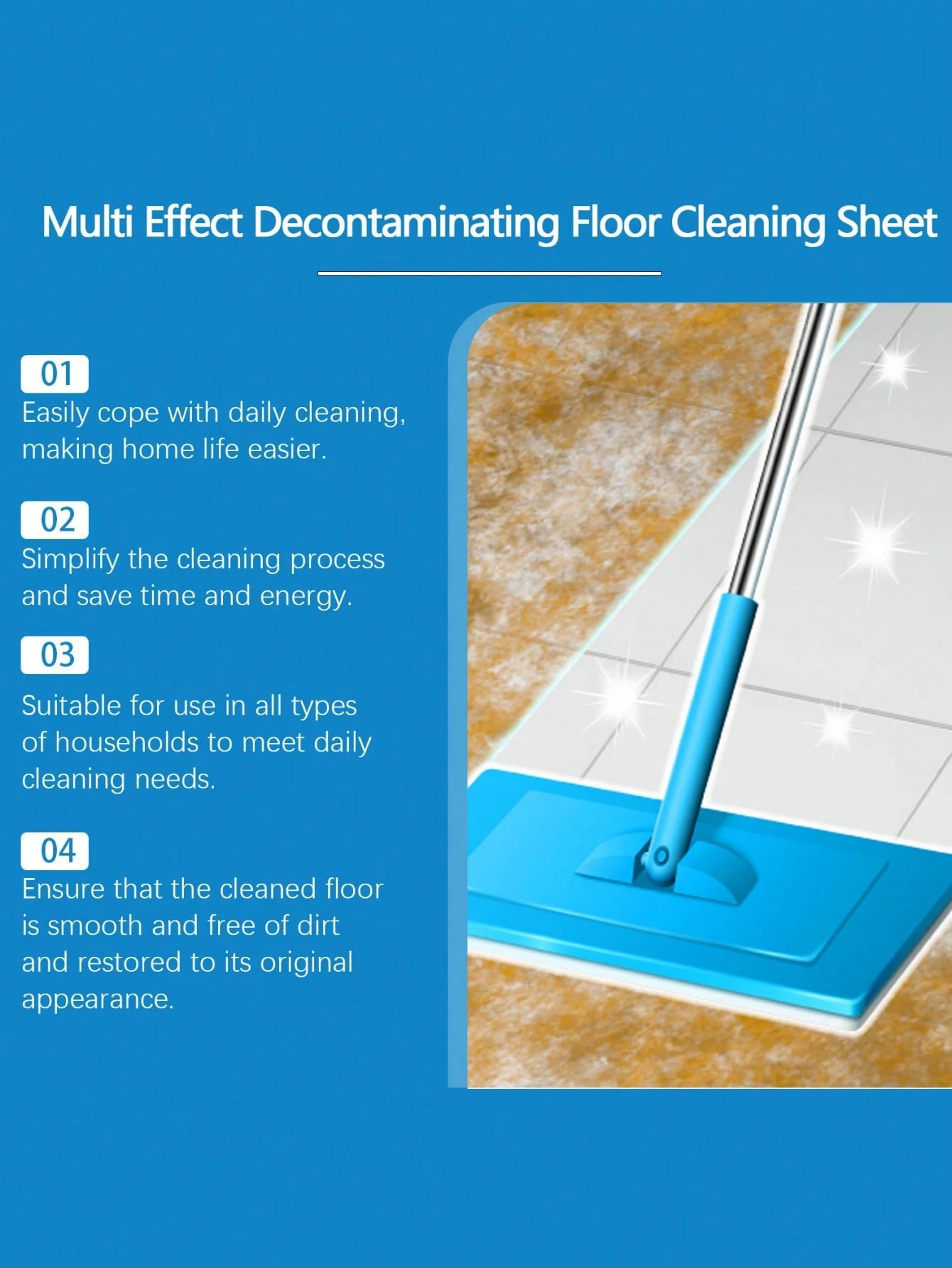 Floor Cleaning Sheet, Household Floor Decontamination And Cleaning ...