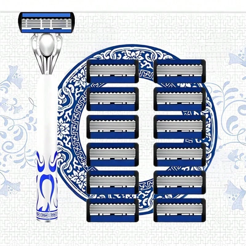 1 Portacoltelli+6 Teste di lama, Rasoio di sicurezza universale per ...