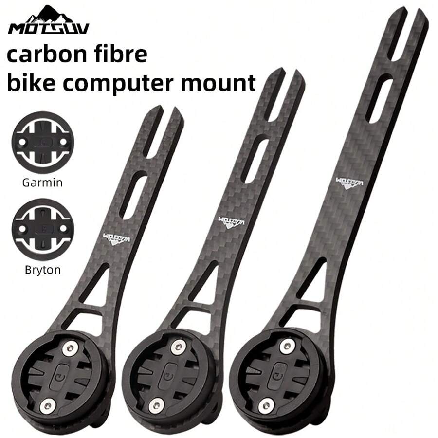 MOTSUV Carbon Fiber Road Bike Computer Mount Holder, Integrated Bicycle ...