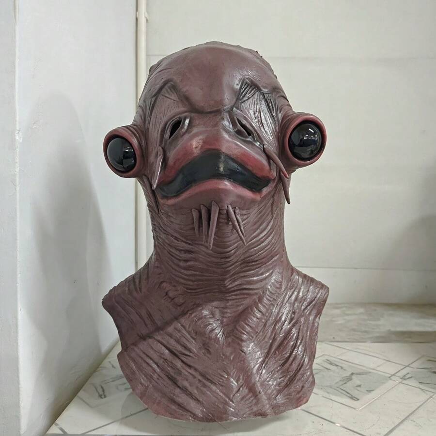 Horror Catfish Mask Halloween Cosplay Costume Realistic Latex Fish Head ...