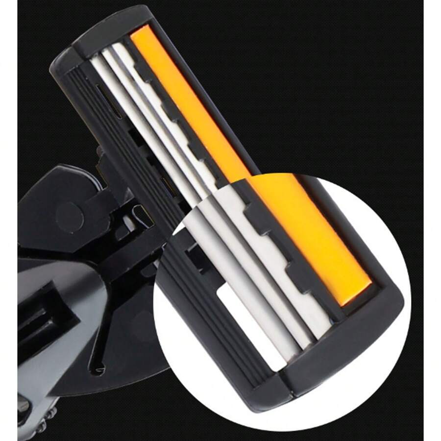 Triple Razor Blades Old-Fashioned Manual Razor Men's Shaver Razor Beard ...