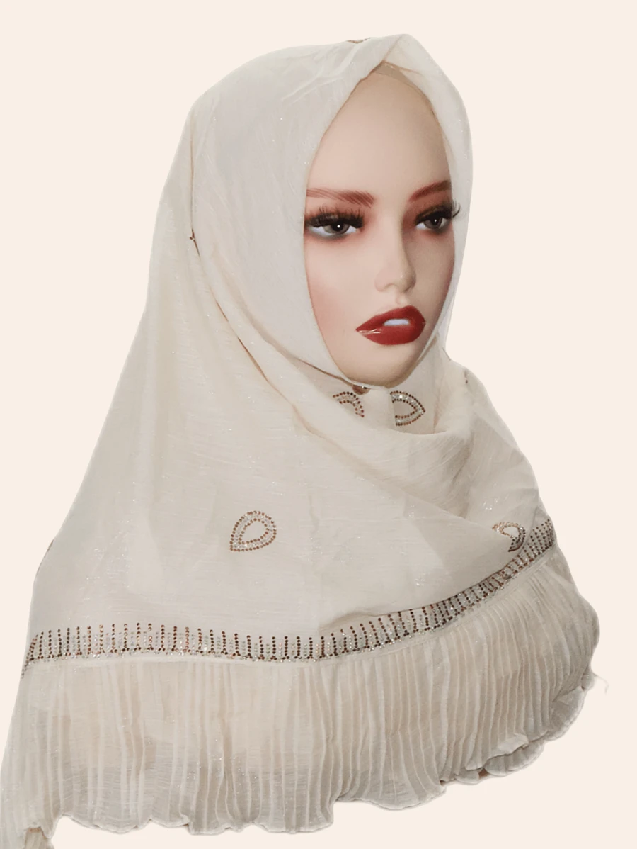 1pc Women's Fashion Shiny Satin Muslim Headscarf 110cm Square, Middle ...