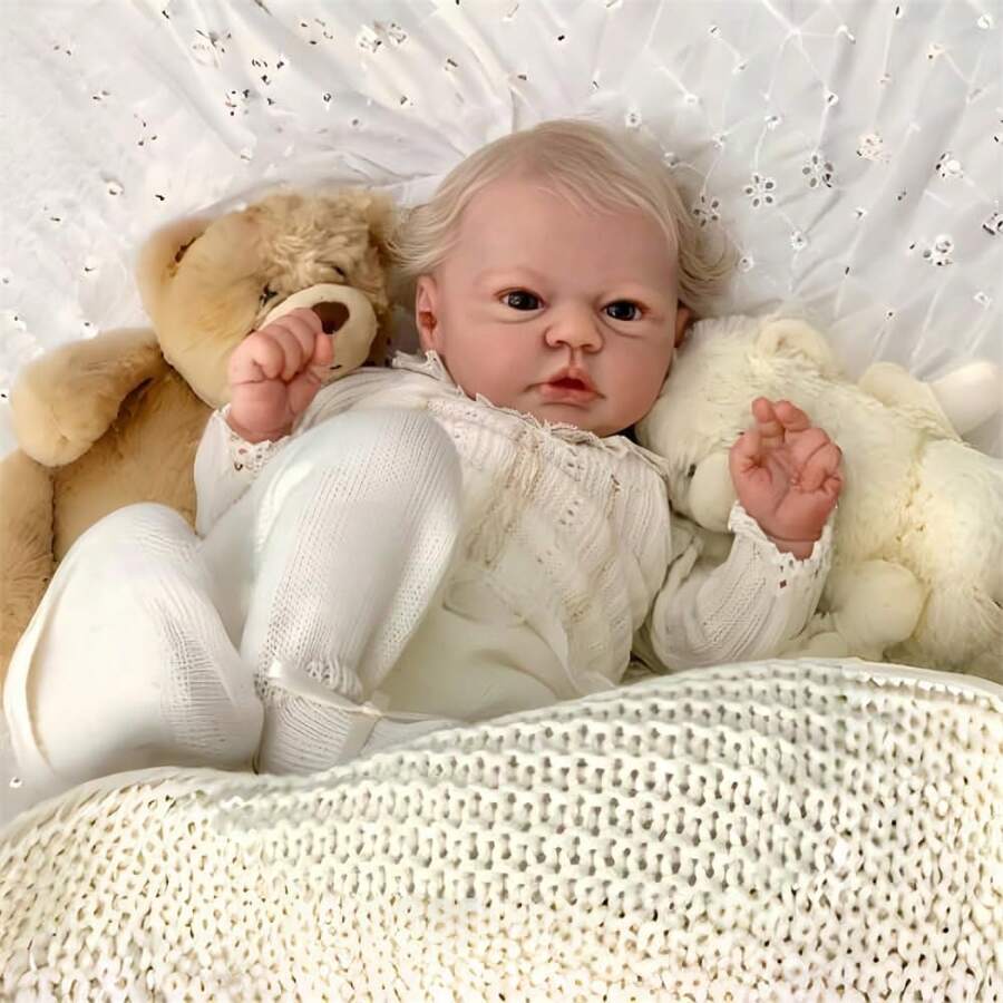 Poupées Reborn pour filles, 19 pouces, poupée bébé Reborn faite à la main, corps doux, elle ...