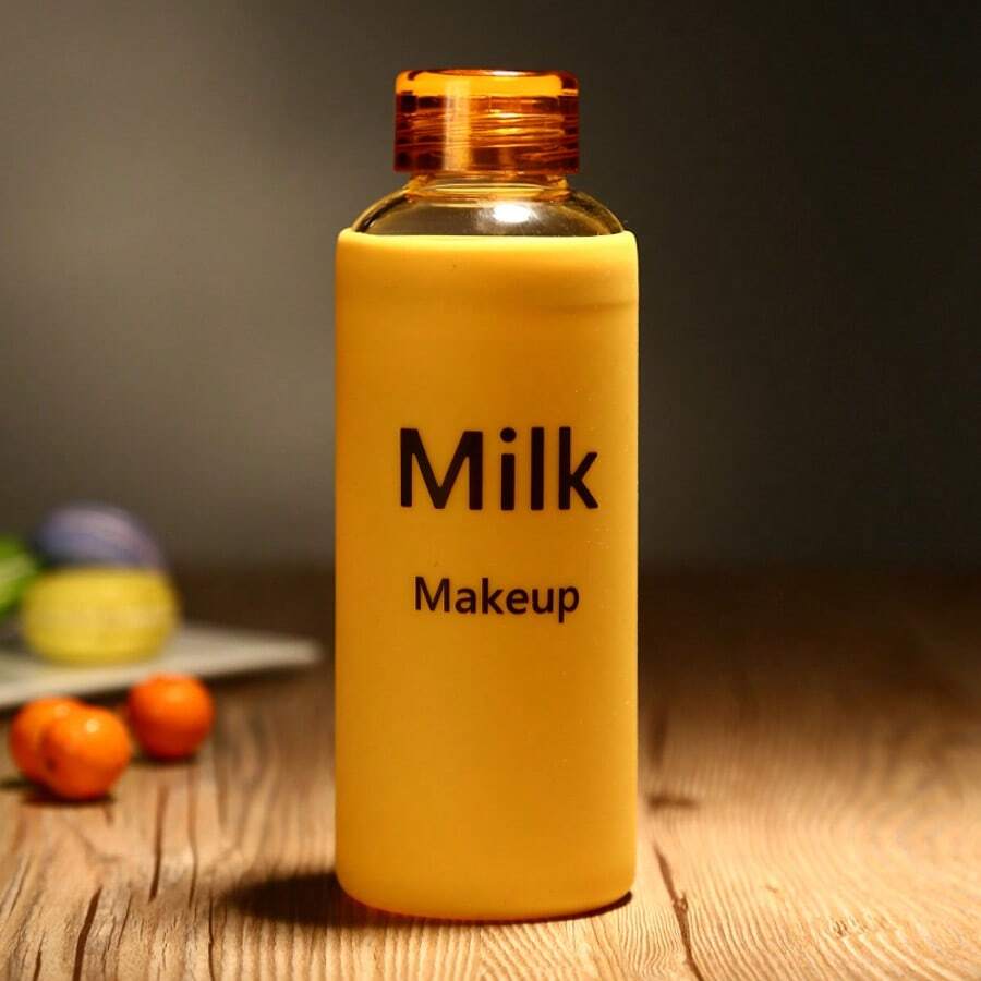 High Borosilicate Glass Screw Cap Water Bottle With Silicone Sleeve ...