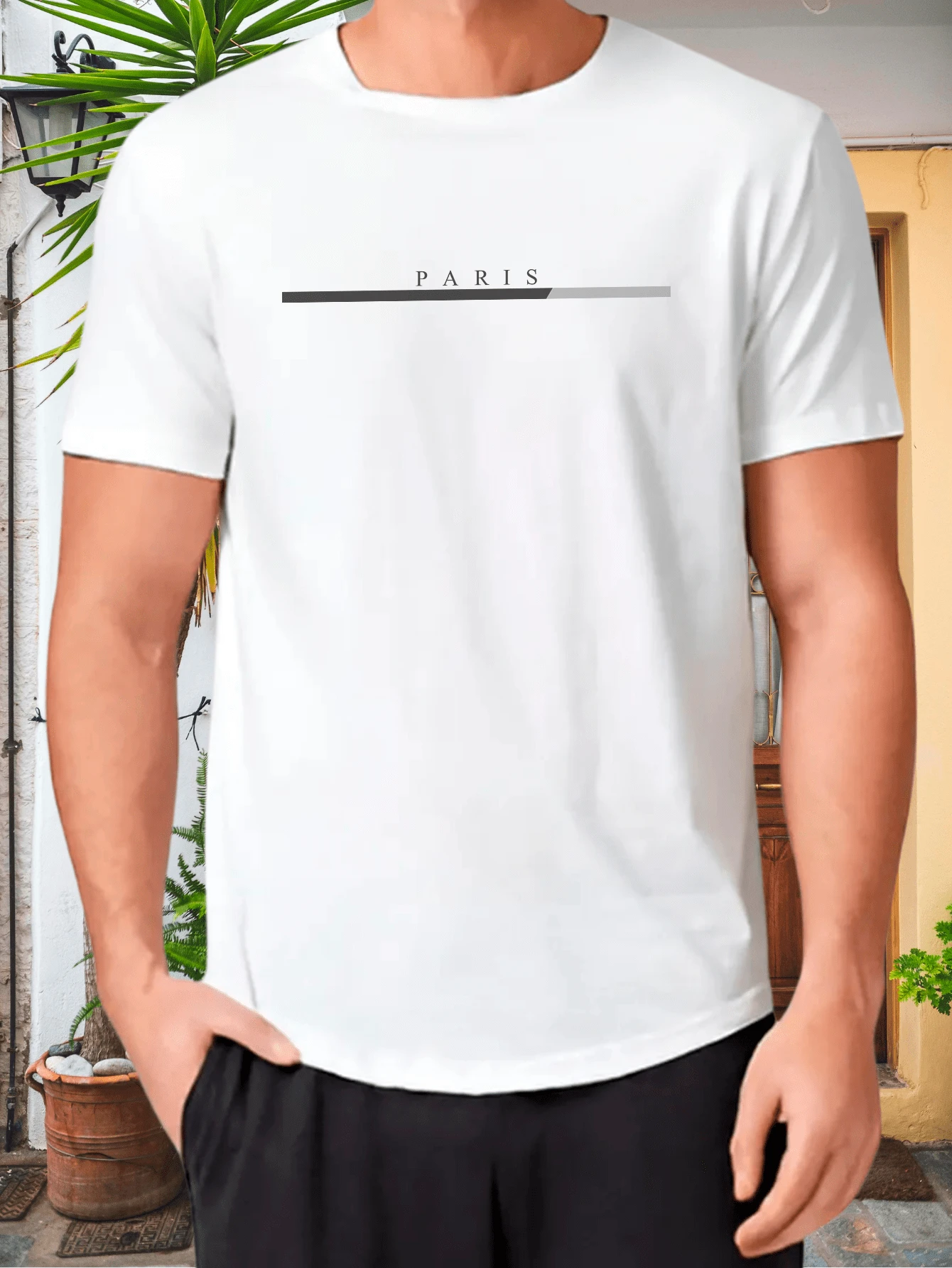 Streetwear T-Shirt Launch White Color Model: "PARIS BASIC" Premium ...