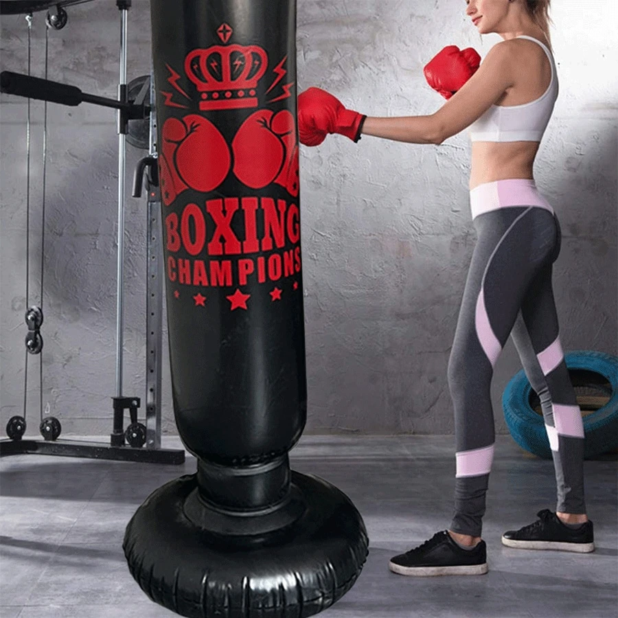 1pc 1.6m Tall Adult & Youth Adjustable Freestanding Inflatable Punching ...
