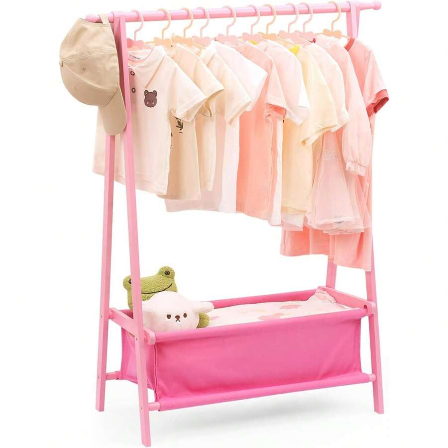 Clothing Rack With Storage, Dress Up Rack, Clothes Rack, Small Garment ...