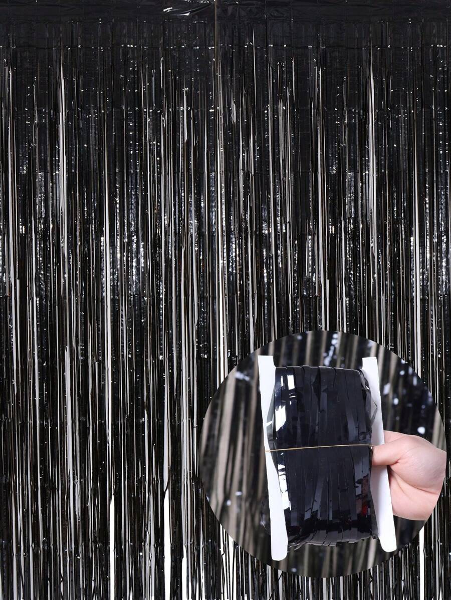 kumozawa 1pc Black Rain Curtain Party Decorations, Graduation ...
